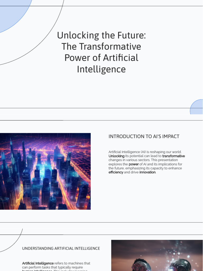 Slidesgo Unlocking The Future The Transformative Power of Artificial Intelligence ...