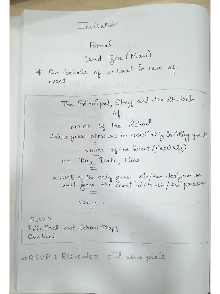 Formal Invitation Card & Letter | PDF