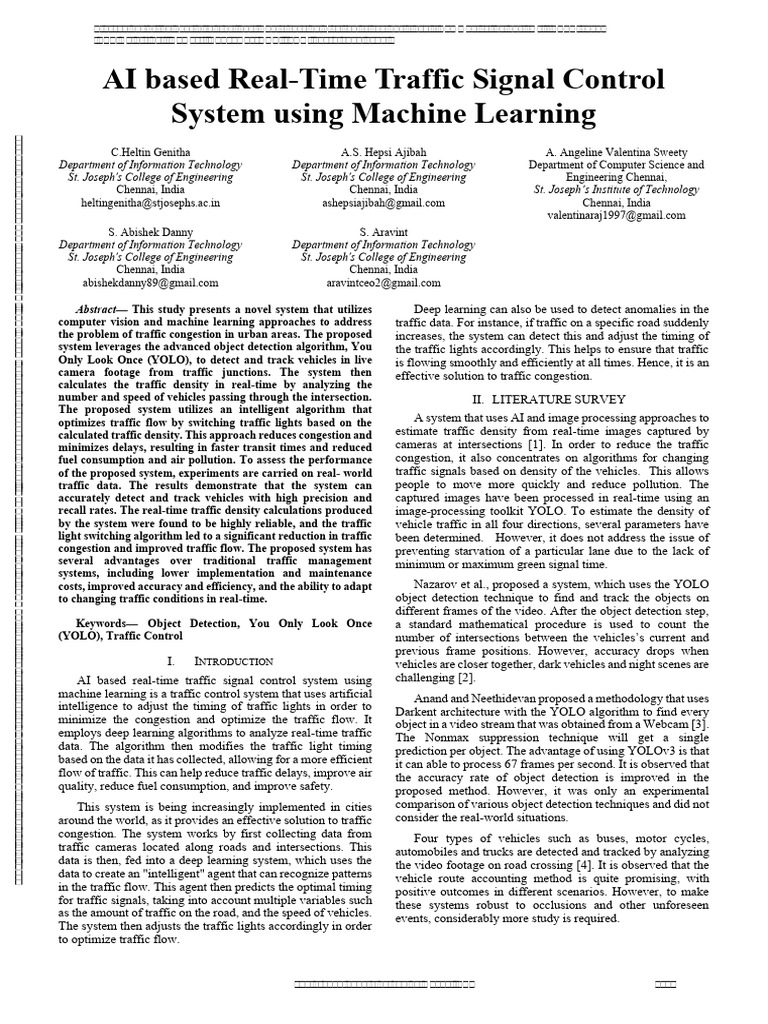 Paper 1 | PDF | Traffic | Deep Learning