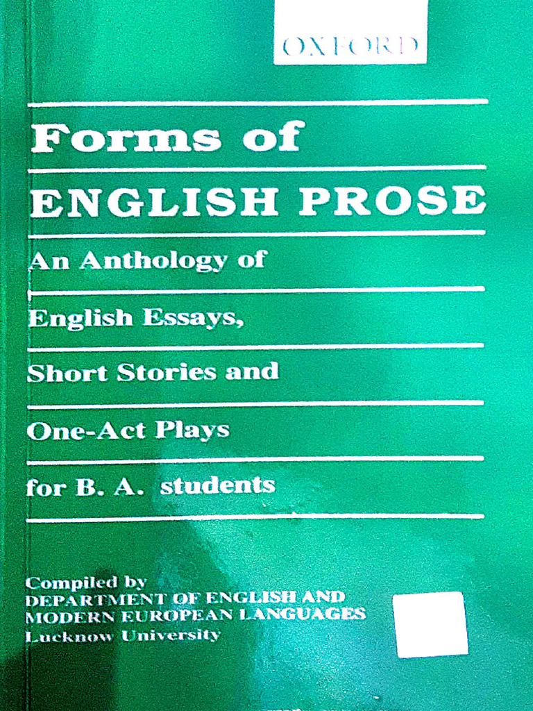Forms of English Prose | PDF