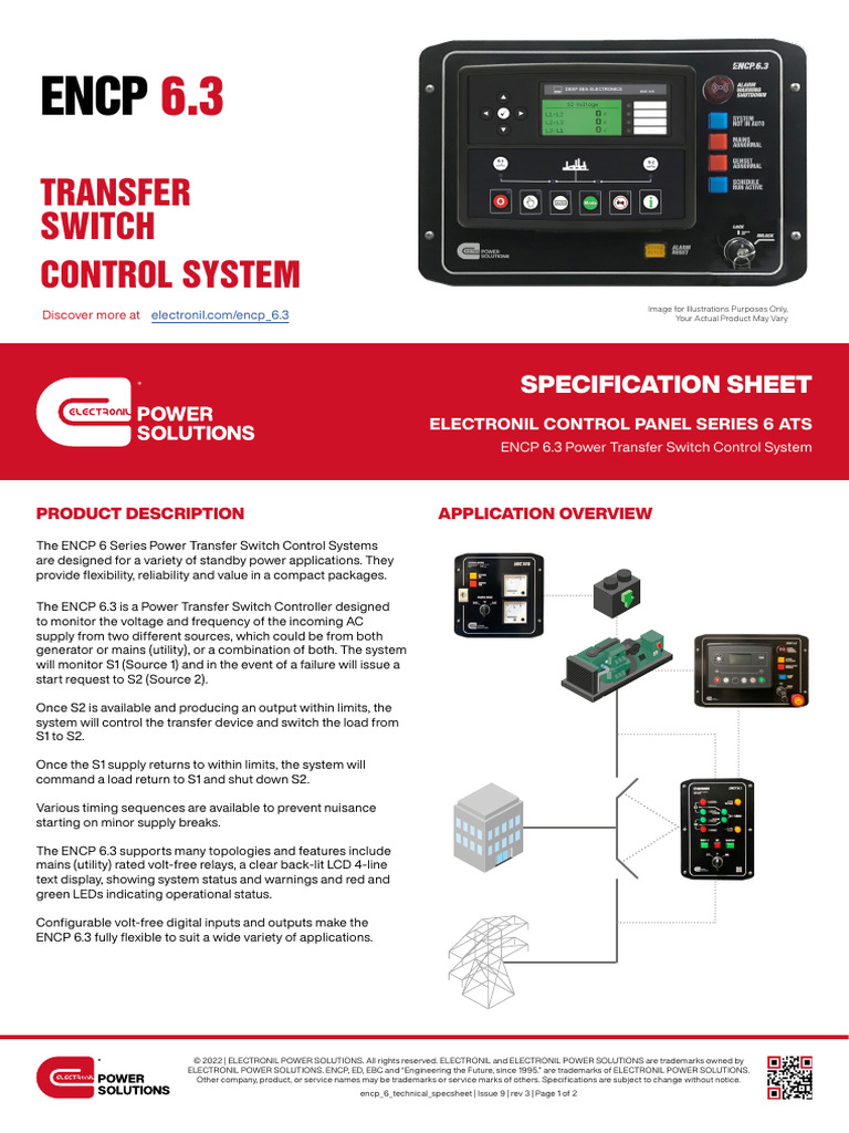 Encp 6.3 Technical Specsheet | PDF | Mains Electricity | Relay