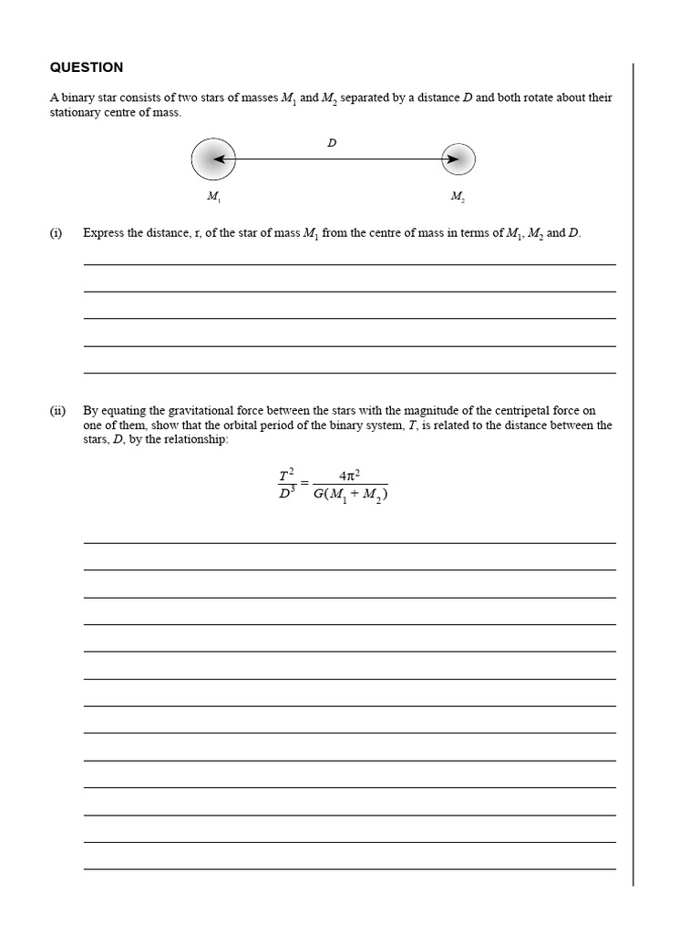 Tough A-Level Physics Gravity Questions | PDF | Gravity | Force