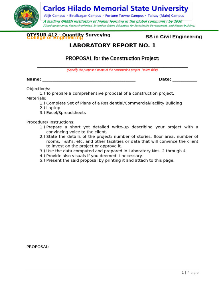 QTYSUR 412 Lab Report No. 1 | PDF