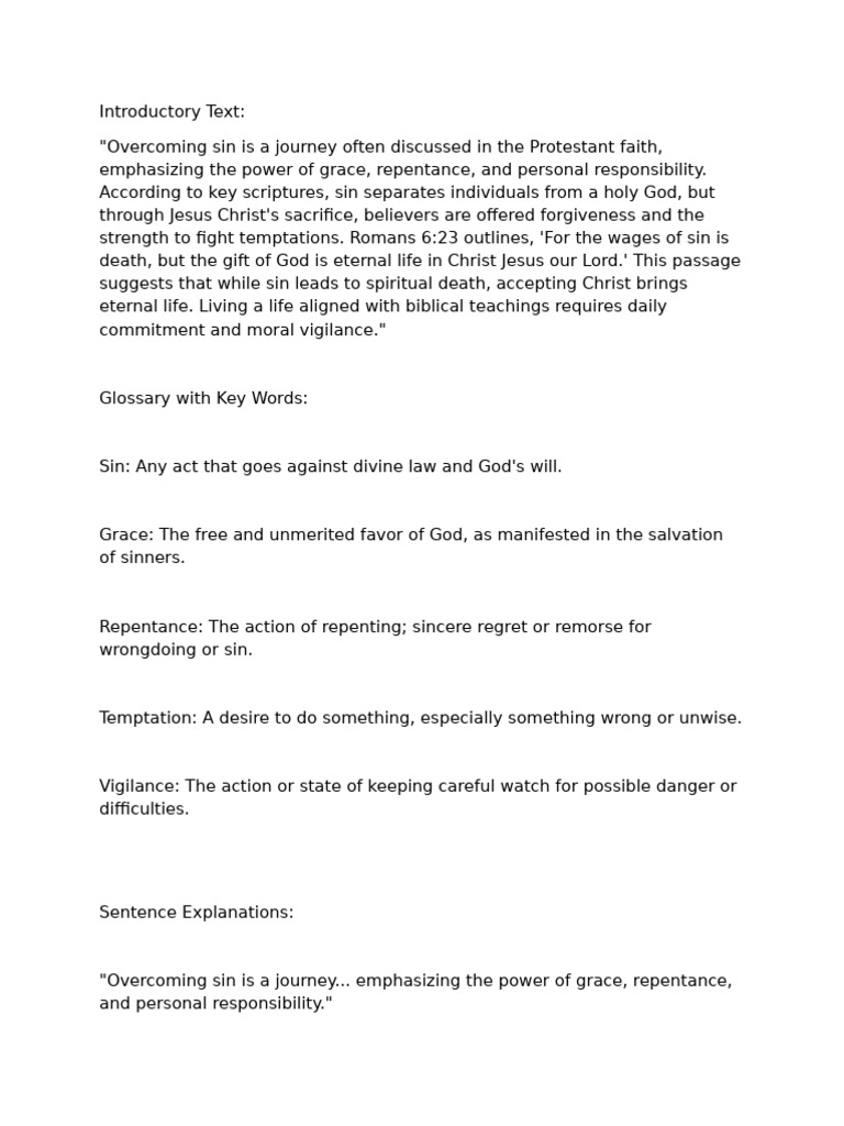 Overcoming Temptation | PDF | Sin | Divine Grace