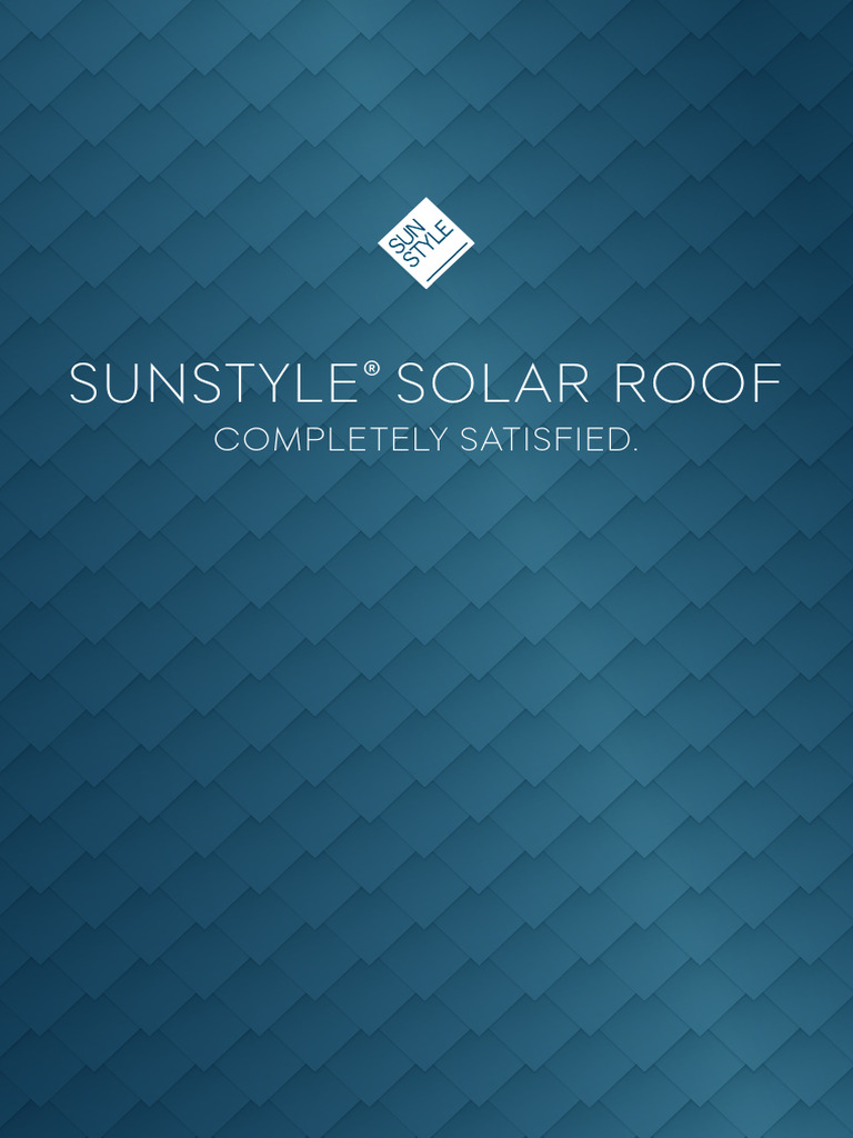SUNSTYLE Solar Roof Brochure E | PDF | Roof | Building Engineering