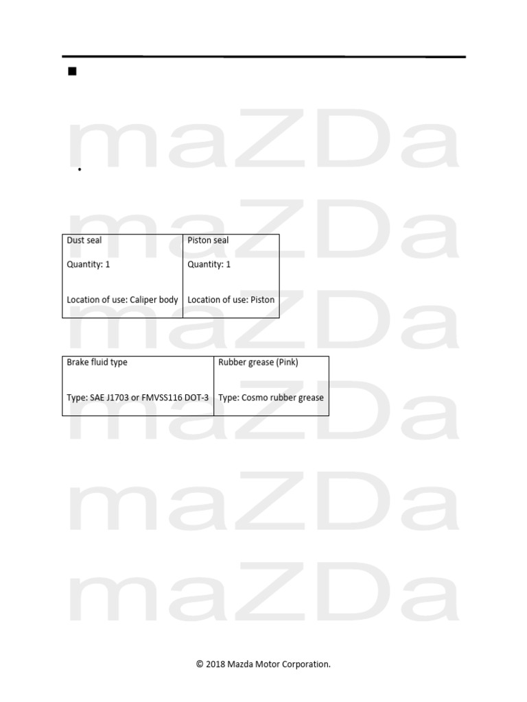 Front Brake Caliper Disassembly Assembly (With 2-Piston | PDF