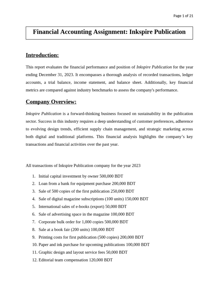 Inkspire Publication | PDF | Expense | Debits And Credits