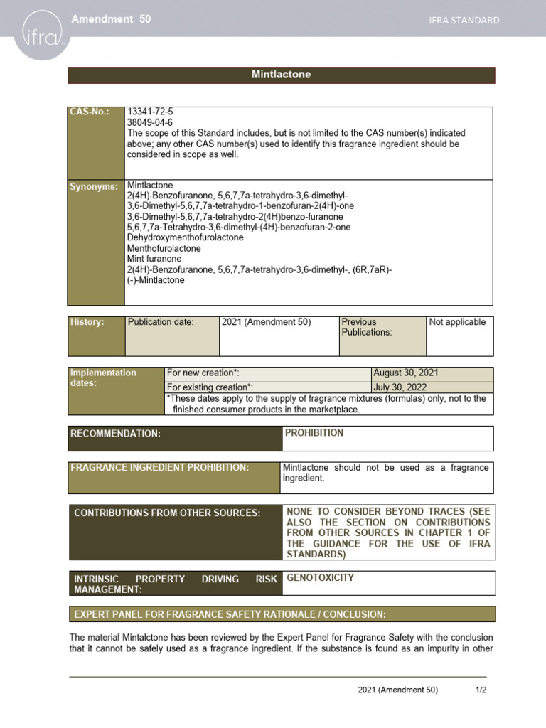 Mintlactone 218 | PDF | Technology & Engineering
