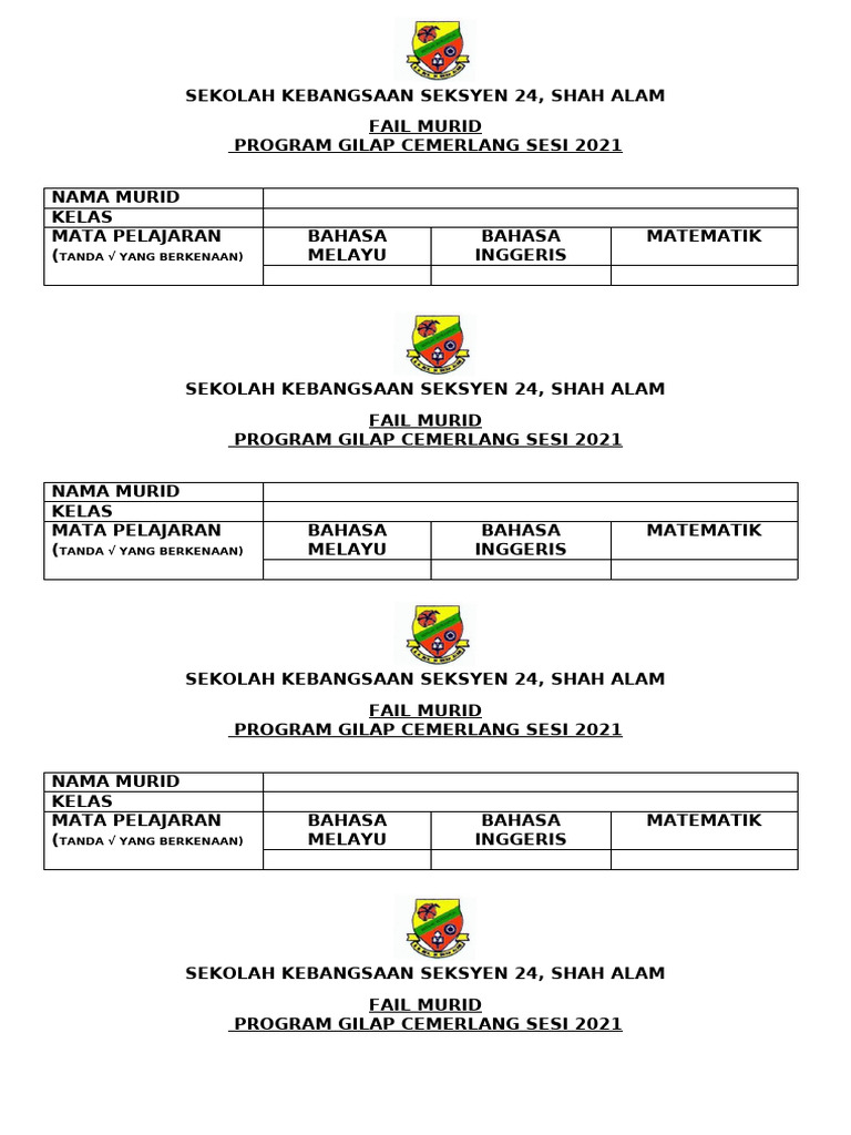 Cover Fail Murid GC | PDF