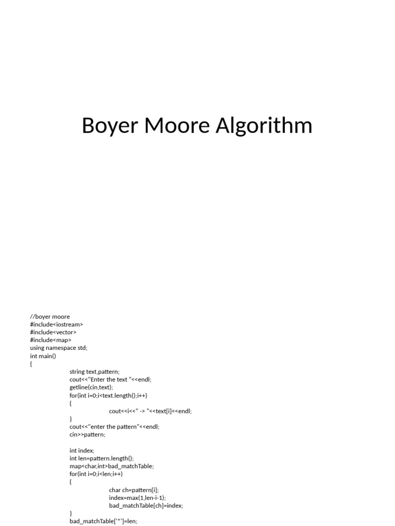 Boyer Moore 1 2 | PDF