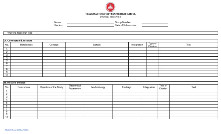 RRLS Matrix Submission Format | PDF