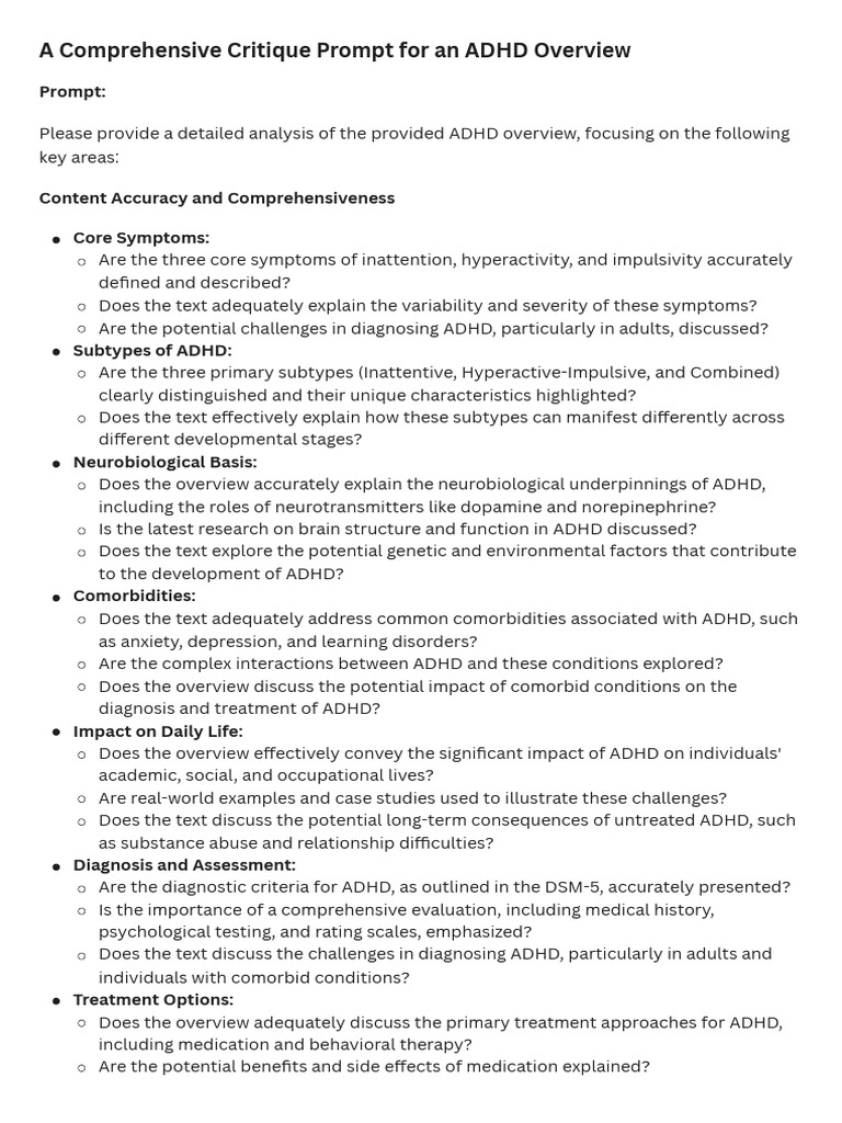 Attention DeficitHyperactivity Disorder (ADHD) A Complex ...