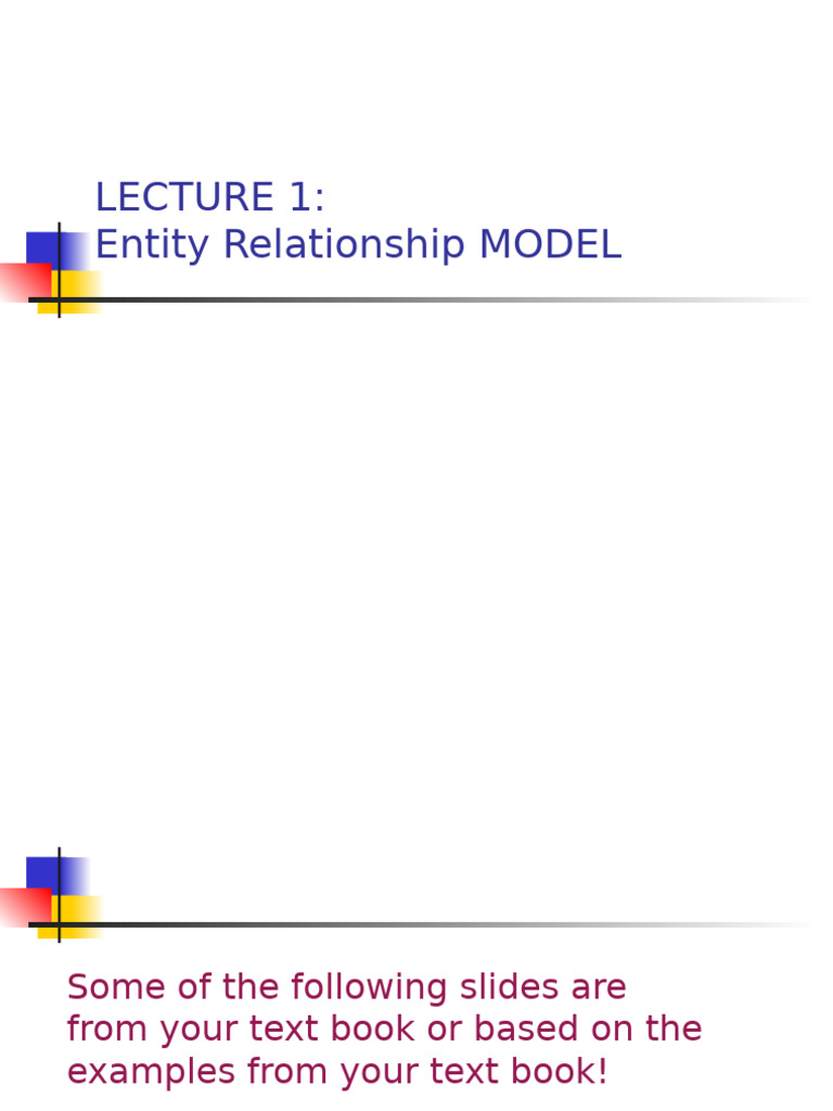 ER Model Slides | PDF | Data Management | Computing