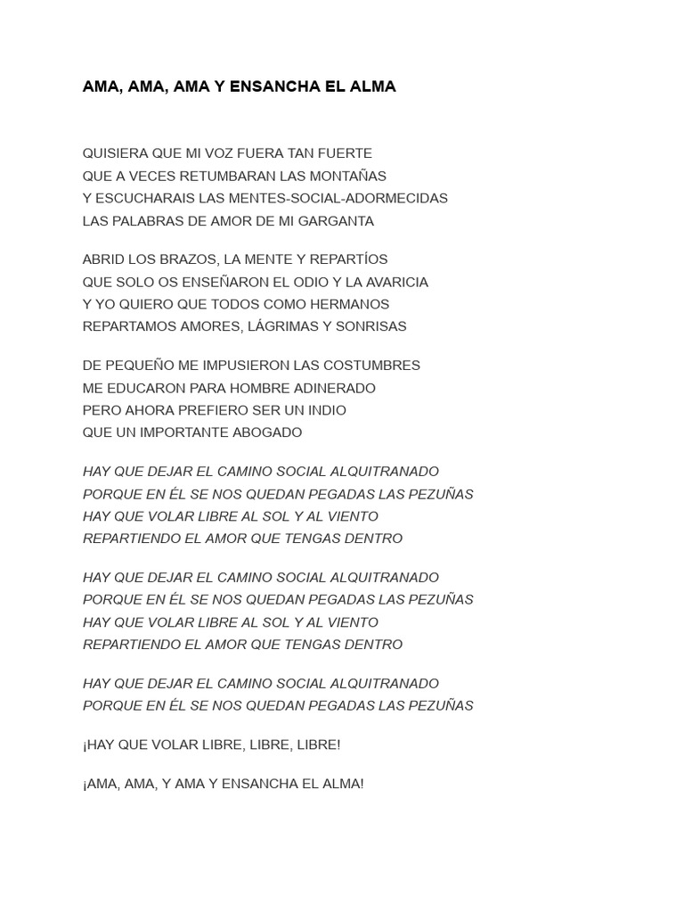 Ama, Ama, Ama y Ensancha El Alma | PDF