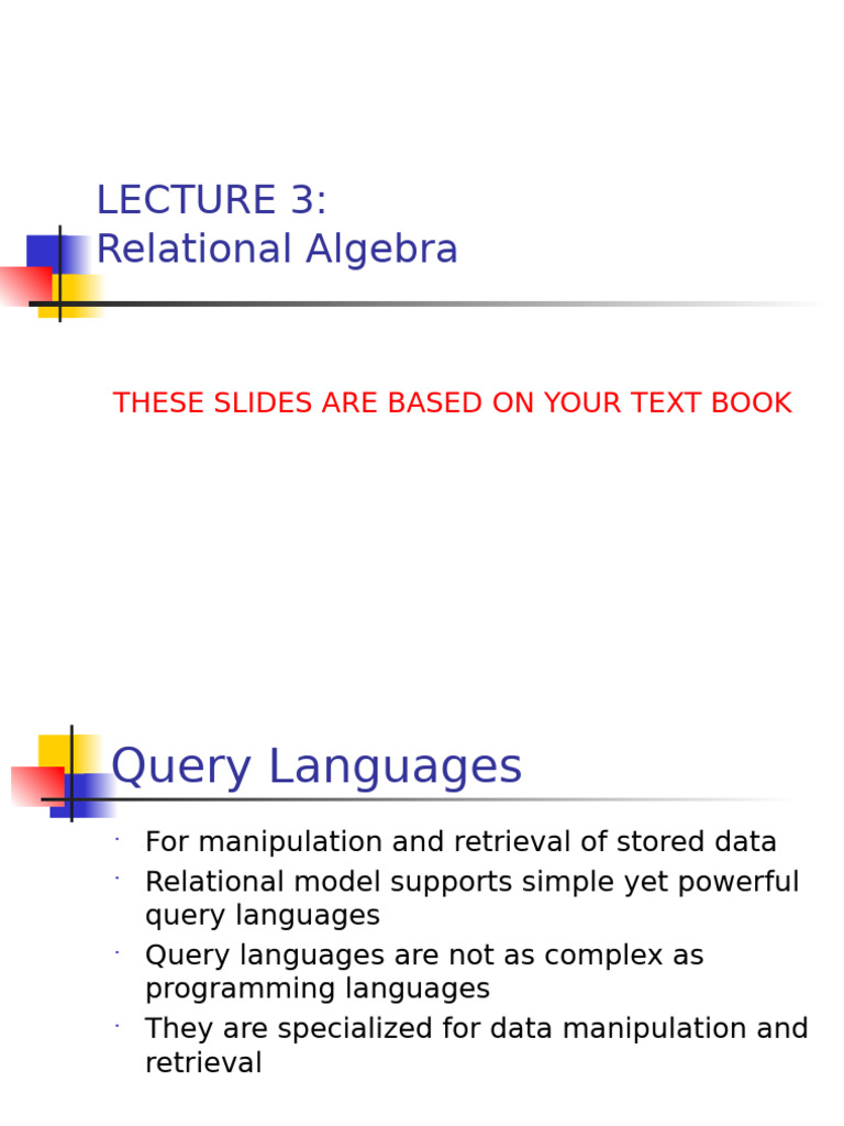 Relational Algebra | PDF | Relational Model | Software Design