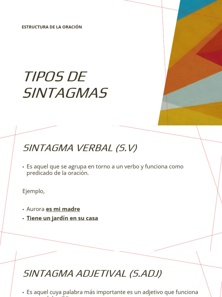 Tipos de Sintagmas | PDF