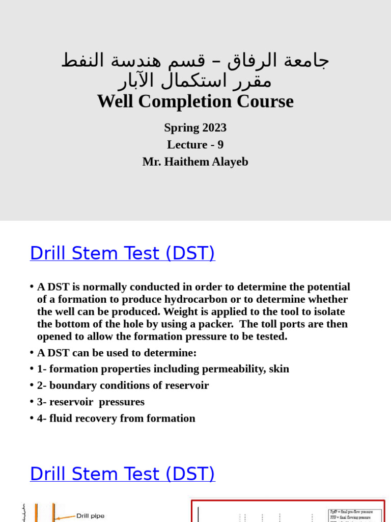 Lecture#9-Well Completion | PDF