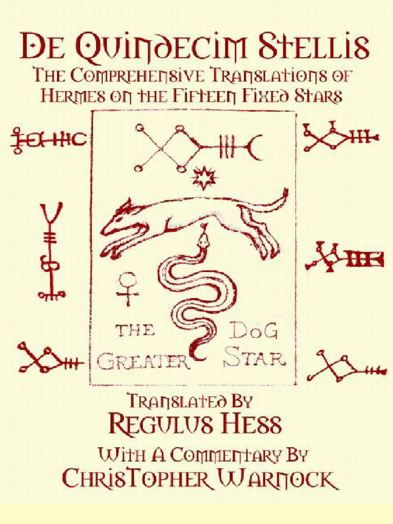De Quindecim Stellis by Regulus Hess | PDF | Planets | Planets In Astrology
