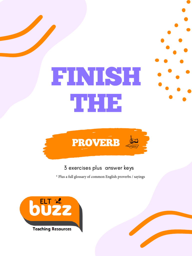 Finish THE: Proverb | PDF | Knowledge