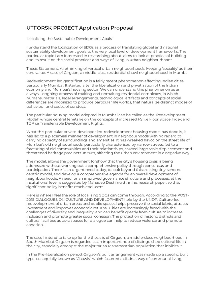 UTFORSK PROJECT Application Proposal | PDF | Economies