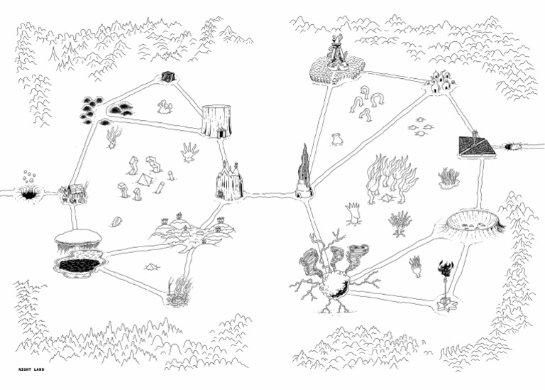 Night Land v01 VTT Unkeyed Map | PDF