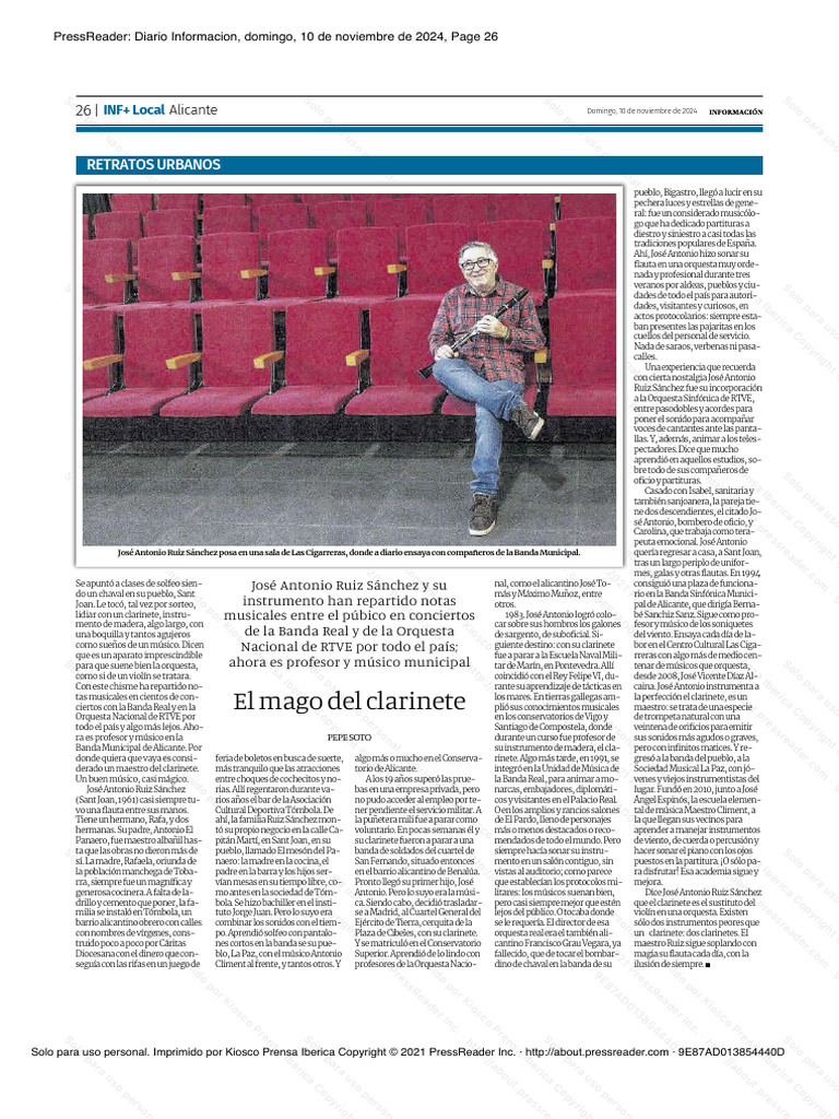 PressReader - PressReader - Diario Informacion, Domingo, 10 de Noviembre de 2024 | PDF | Música ...