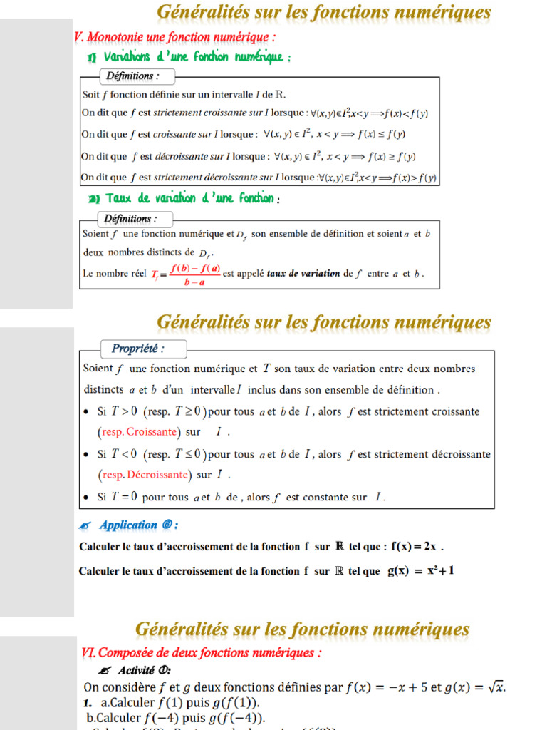 MONOTONIE-COMPOSE DE 2 FCTS | PDF