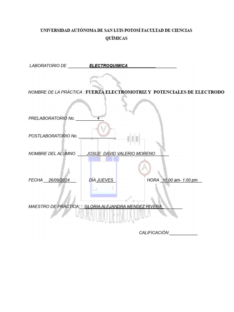 Pre4 - Valerio Moreno Josue David | PDF | Electromagnetismo | Electricidad