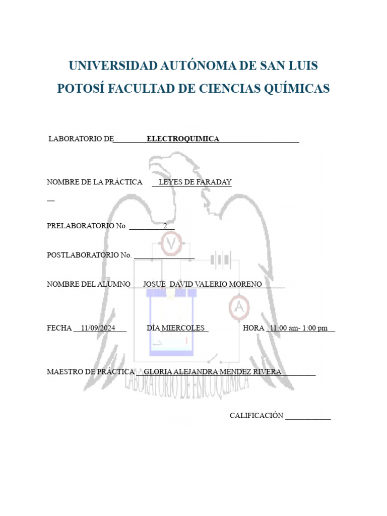 Pre3 - Valerio Moreno Josue David | PDF | Redox | Materiales