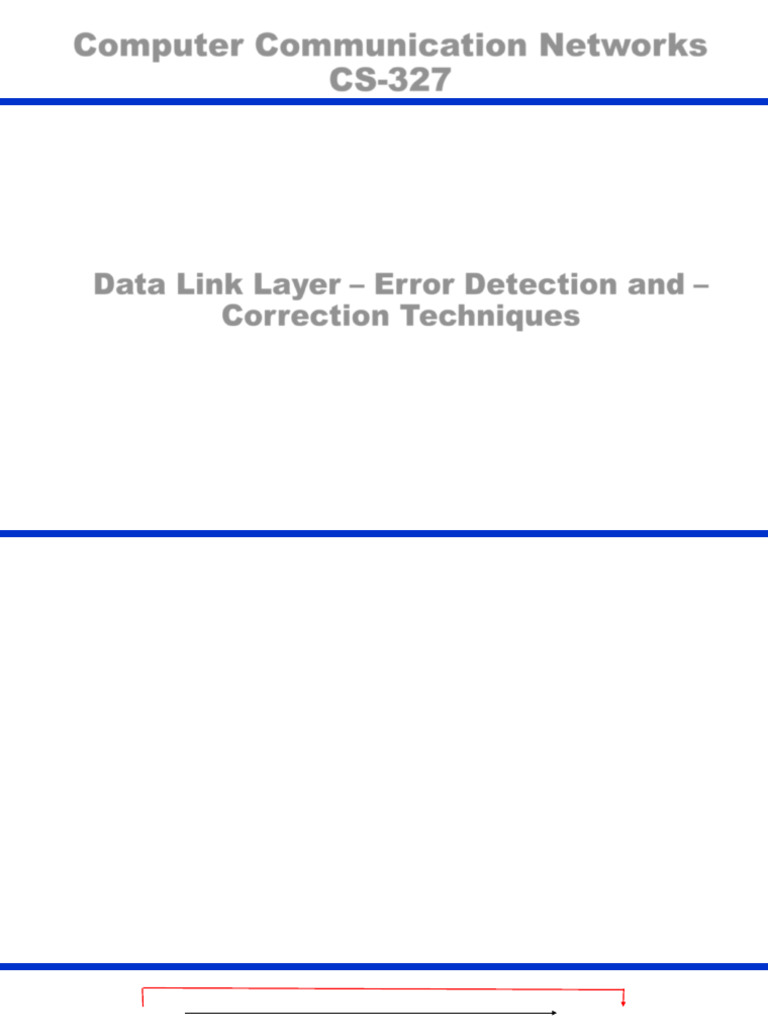 Data Link Layer - Error Detection Techniques | PDF | Error Detection And Correction | Electronics
