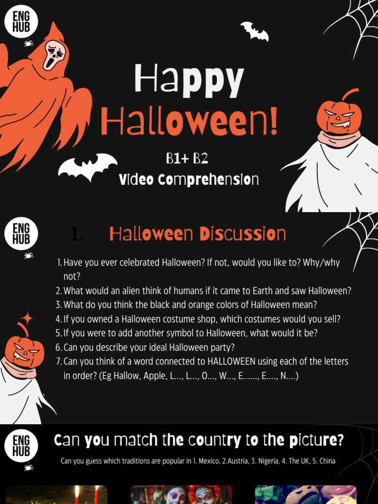 B1+ B2 Halloween Video Comprehension SV | PDF | Halloween