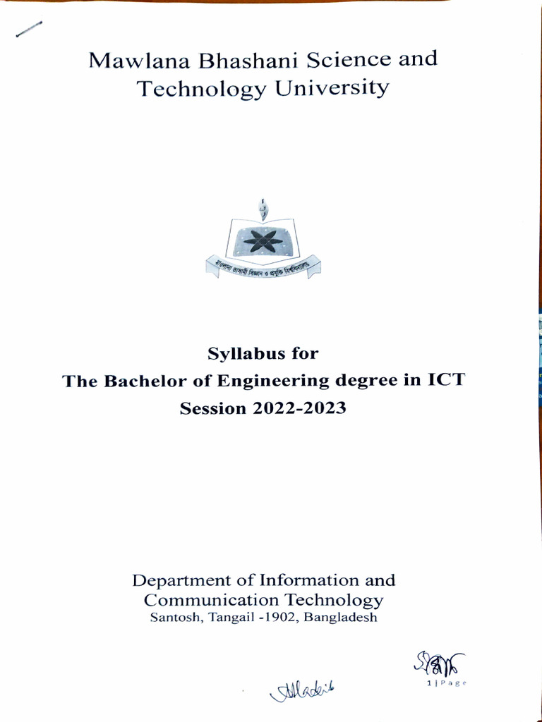 Syllabus For BSC in ICT (2022-23) | PDF | Mathematical Analysis ...