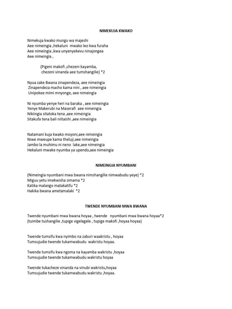 Mass Songs | PDF