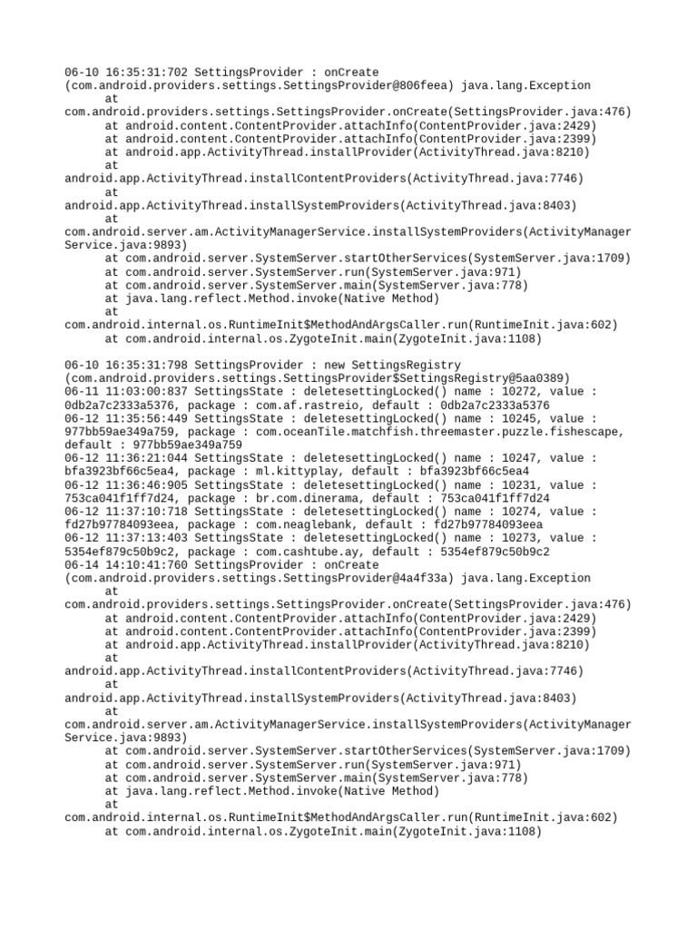 Settings Provider | PDF | Java (Programming Language) | Technology Development