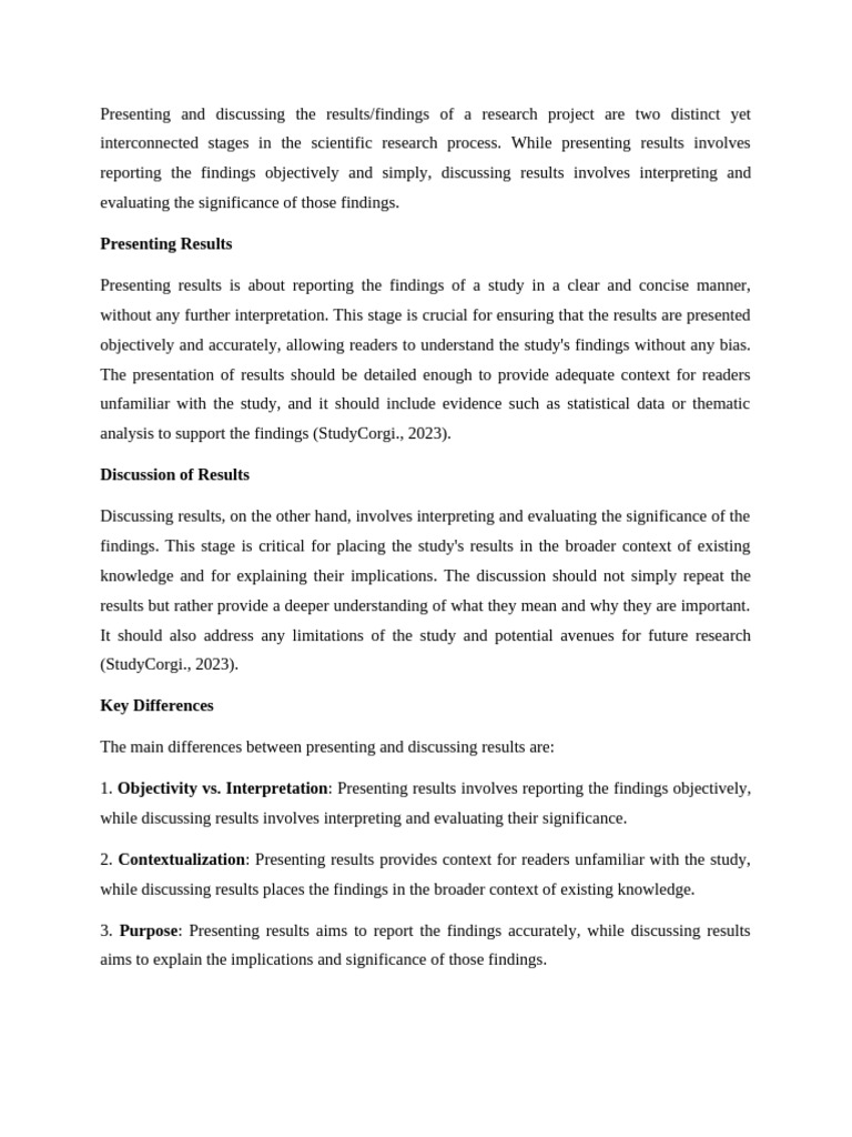 Presenting and Discussing The Results | PDF | Cognitive Science ...