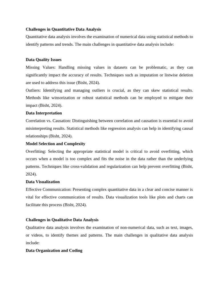 Data Analysis Challenges | PDF | Data Analysis | Statistics