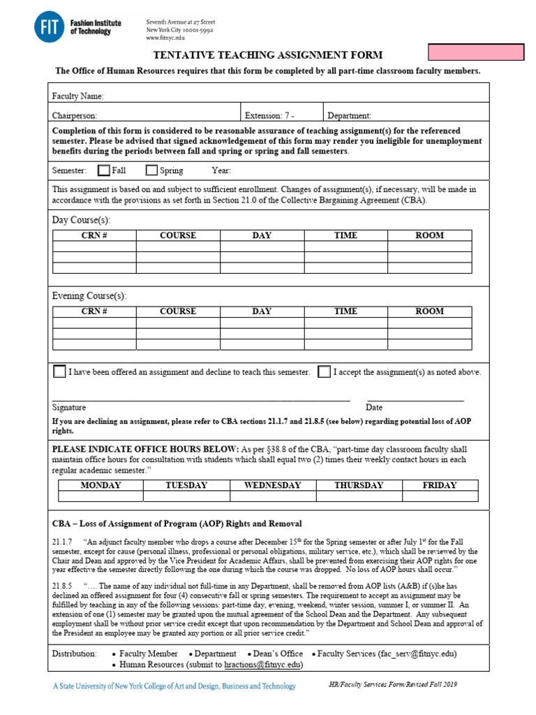 tentative-teaching-assignment-form | PDF | Academic Term | Labor
