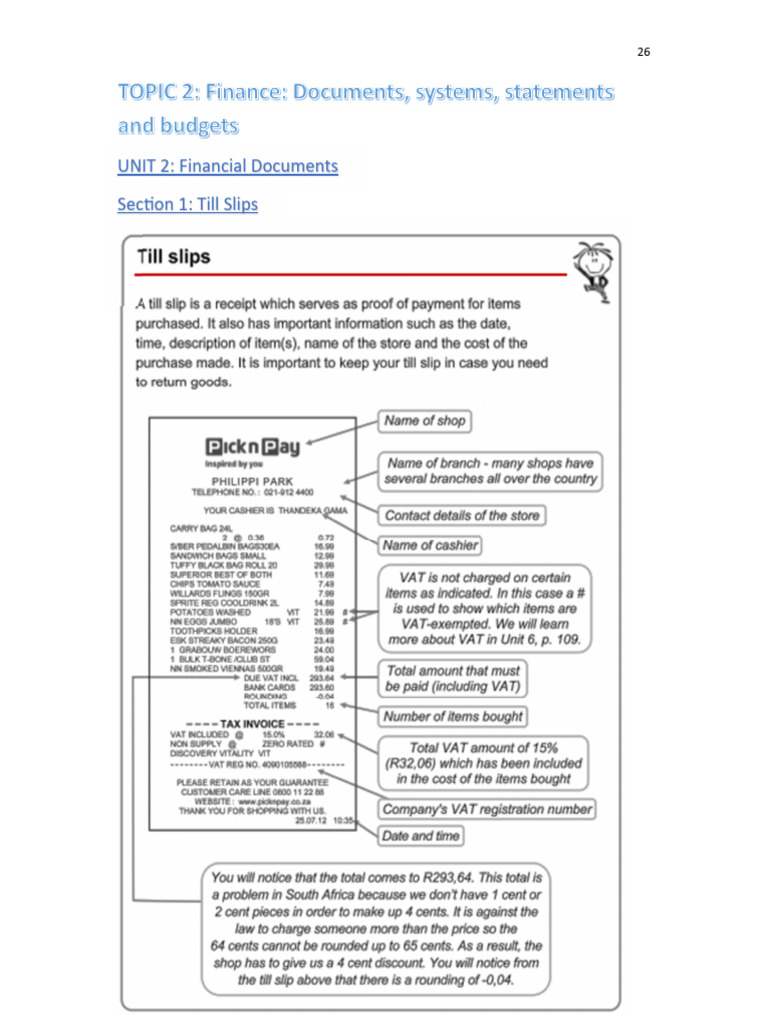 Topic2 - Unit 2 (Financial Documents) | PDF | Business | Social Science