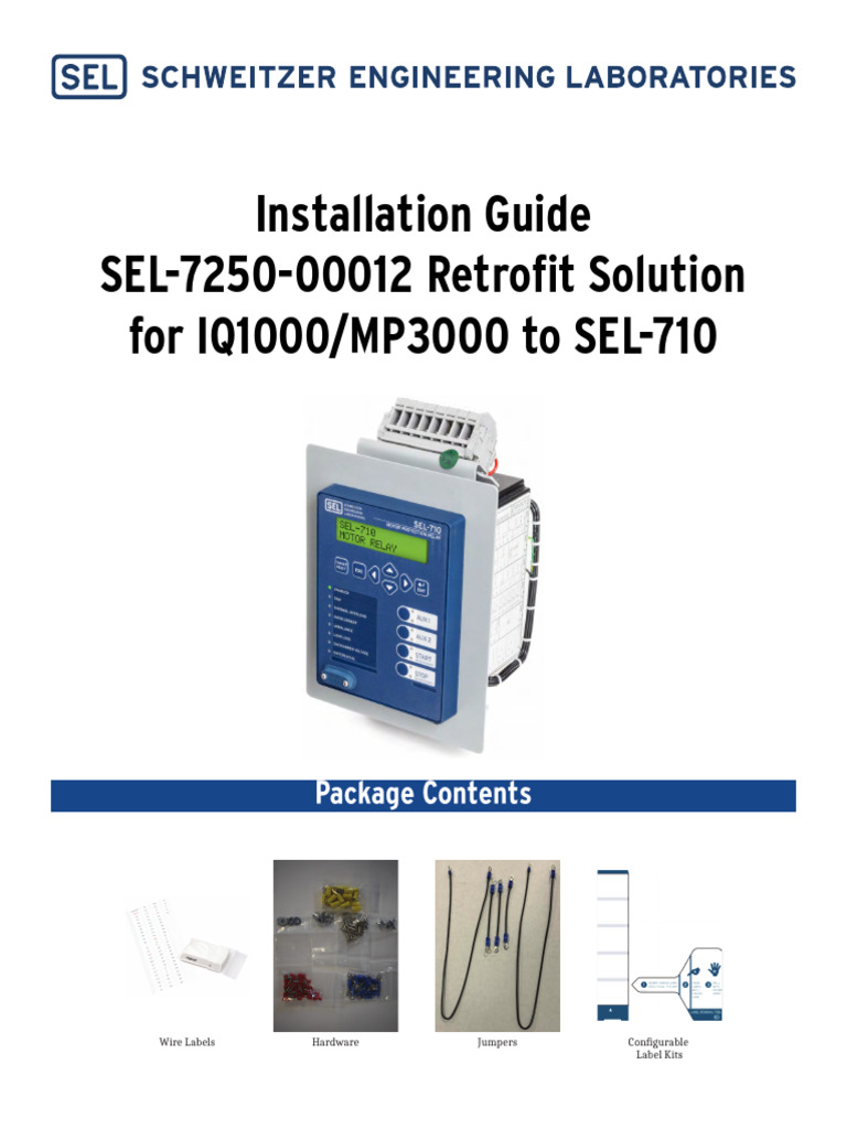 SEL-7250 Retrofit for SEL-710/710-5 | PDF | Manufactured Goods ...