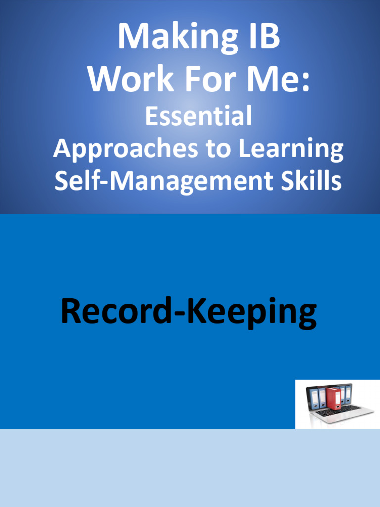Essential Self-Management for IB Success | PDF