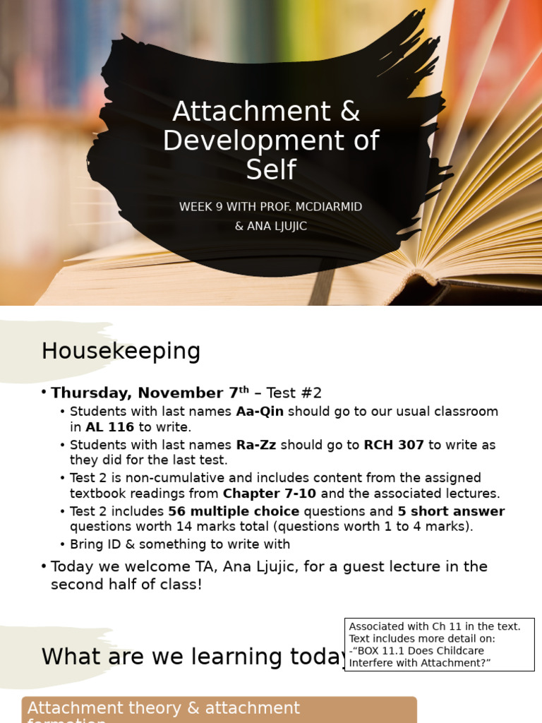 211 - W09 - Attachment & Development of The Self (Post For Students ...