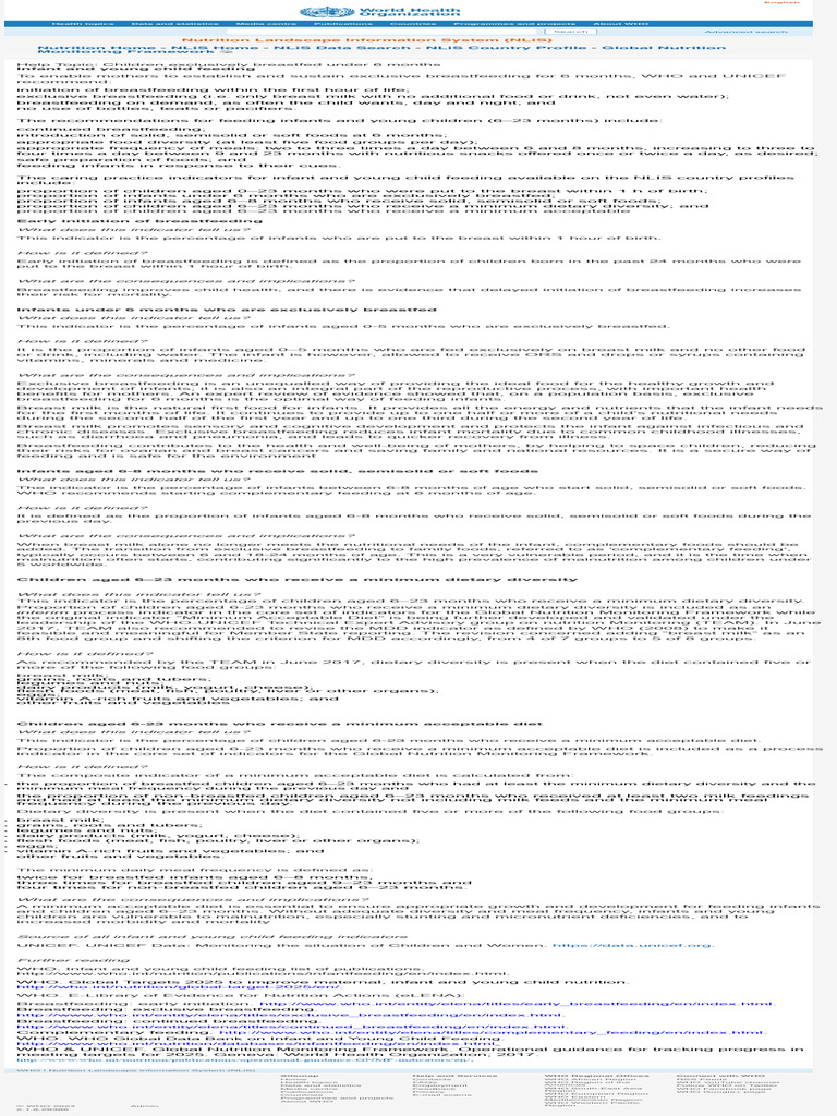 Nutrition Landscape Information System Help Content | PDF ...