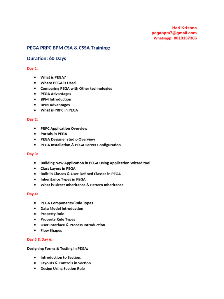 PEGA PRPC BPM Training Course Content | PDF | Soap | Databases