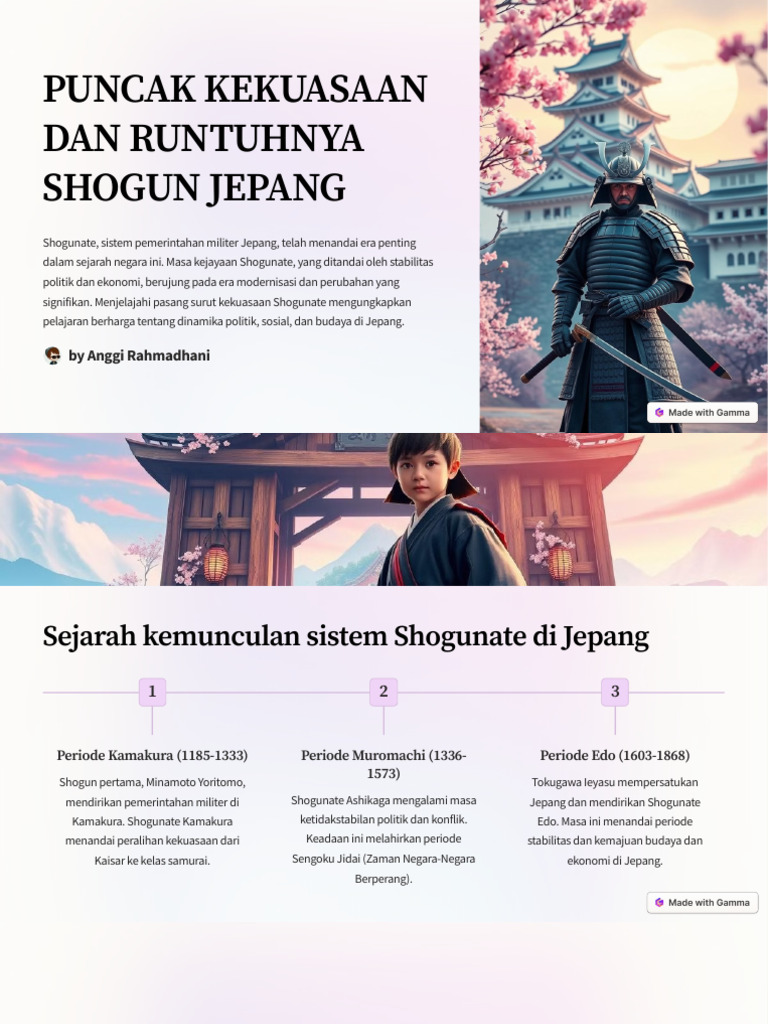 Puncak Kekuasaan Dan Runtuhnya Shogun Jepang | PDF
