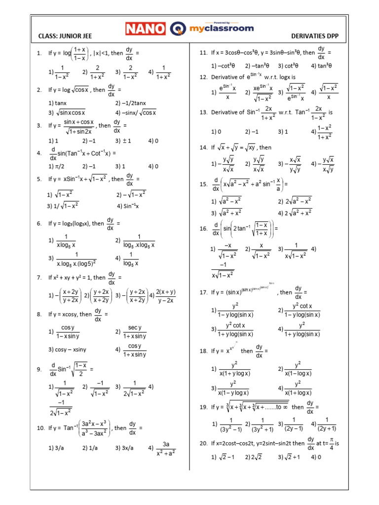 Differentiation 1 Pdf