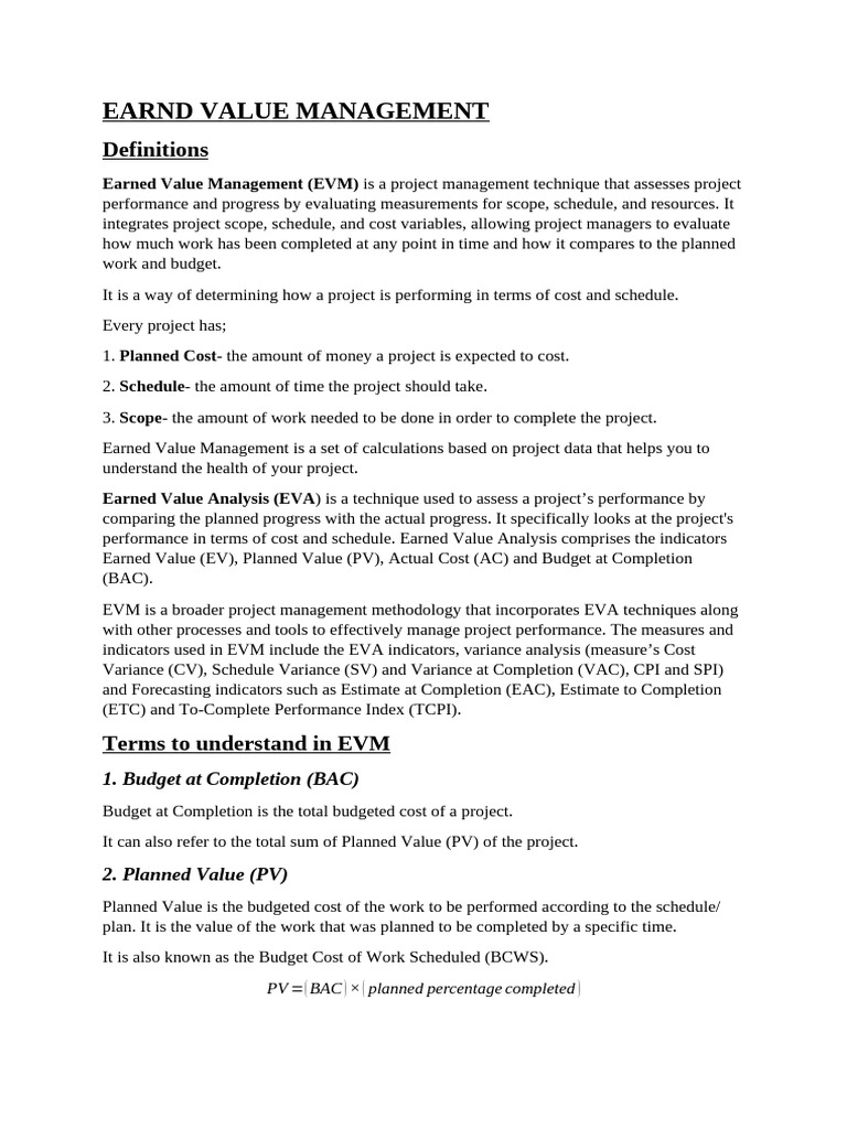 EARND VALUE MANAGEMENT | PDF | Business | Analysis