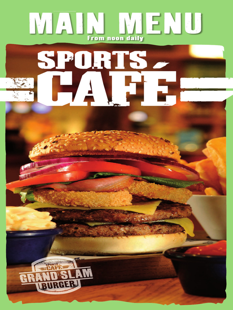 Sports Cafe Menu 2012 AW v3 - Center Parcs | PDF | Rose | Hamburgers