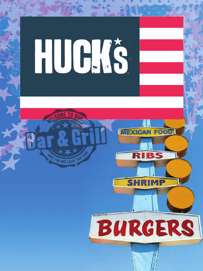 Huck's Main Menu MAR 2013 - Center Parcs | PDF | Hamburgers | Desserts