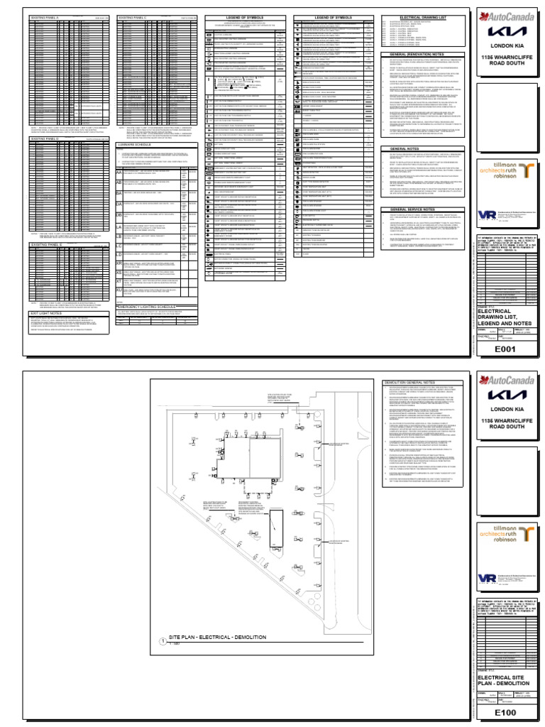 06 London KIA Electrical Drawings Issued For Tender 2024 09 25 | PDF ...