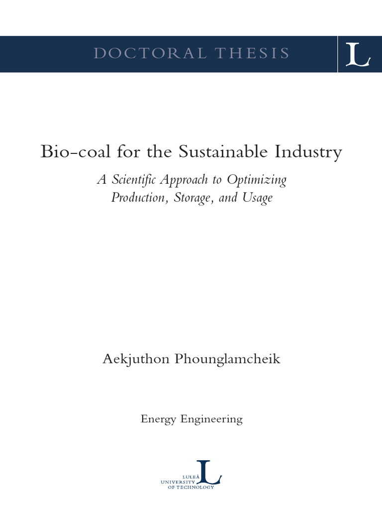 Optimizing Bio-Coal Production Techniques | PDF | Pyrolysis | Gasification